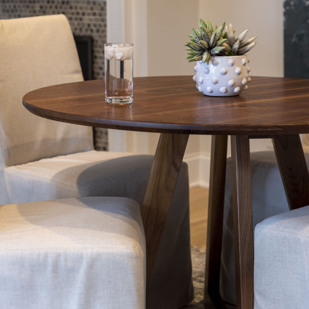 Round Wood Kitchen Table - The Seneca Table | Edgework Creative