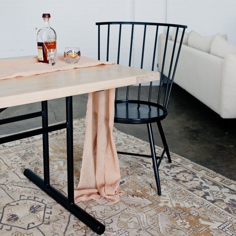 Truss Dining Table- Metal and Wood Table | Edgework Creative